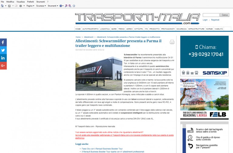 interdrive semirimorchi trasporti italia