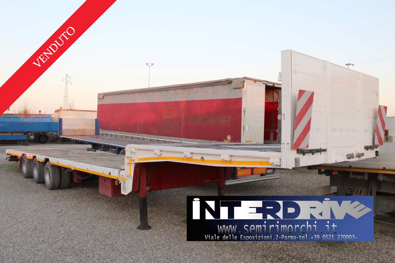semirimorchio pianale collo d'oca ribassato cardi usato