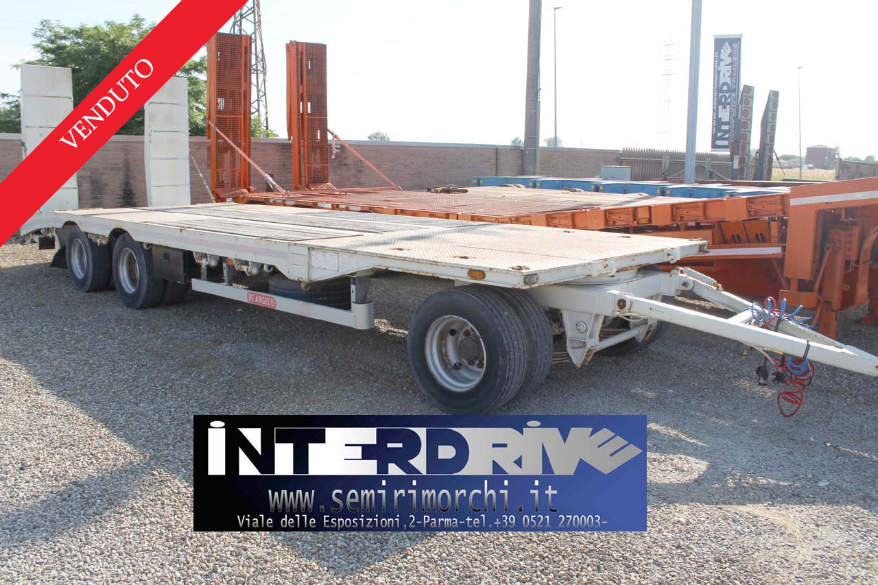rimorchio carrellone 3 assi de angelis rampe usato