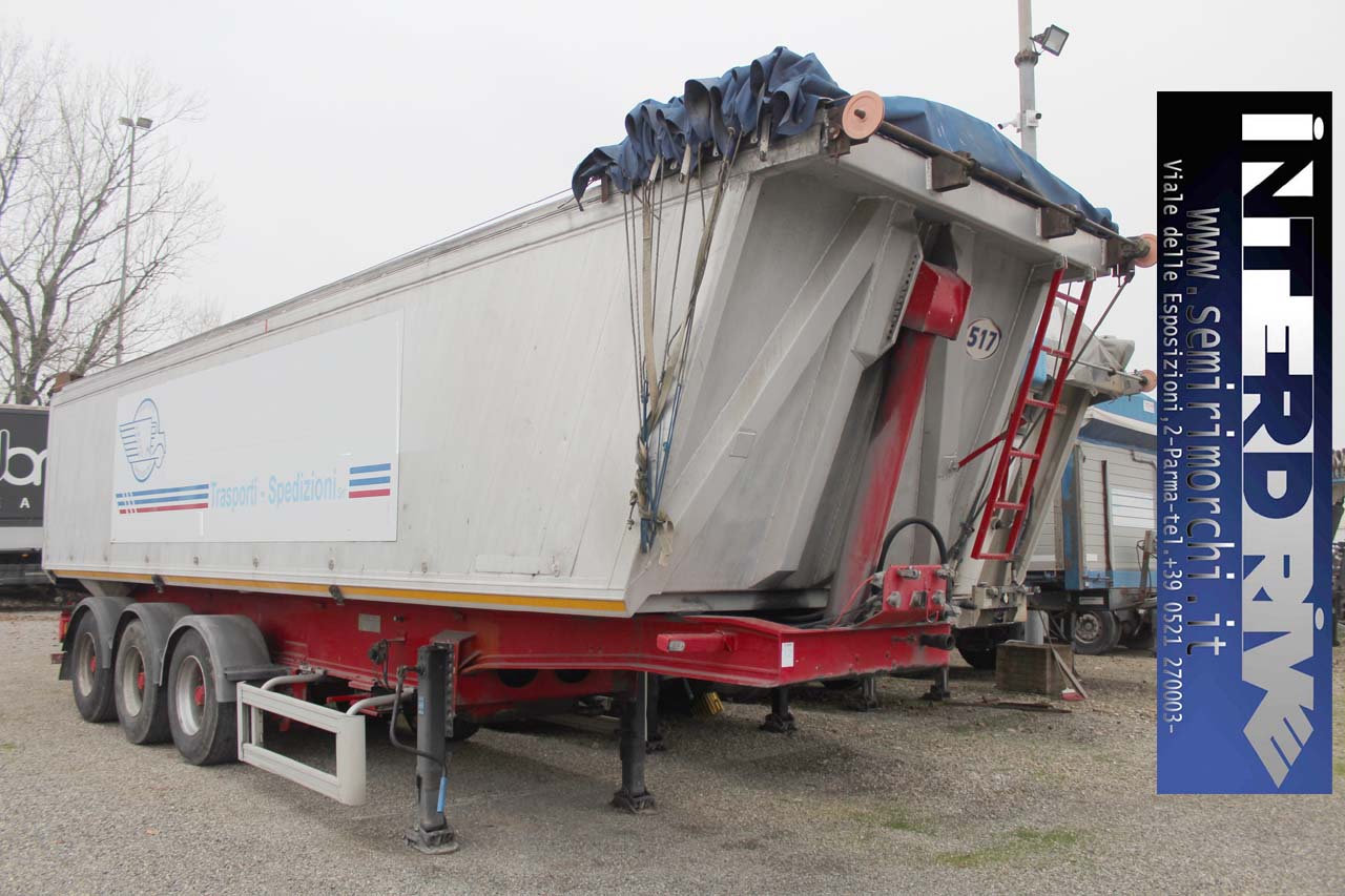 semirimorchio ribaltabile Menci usata 42m3 alluminio