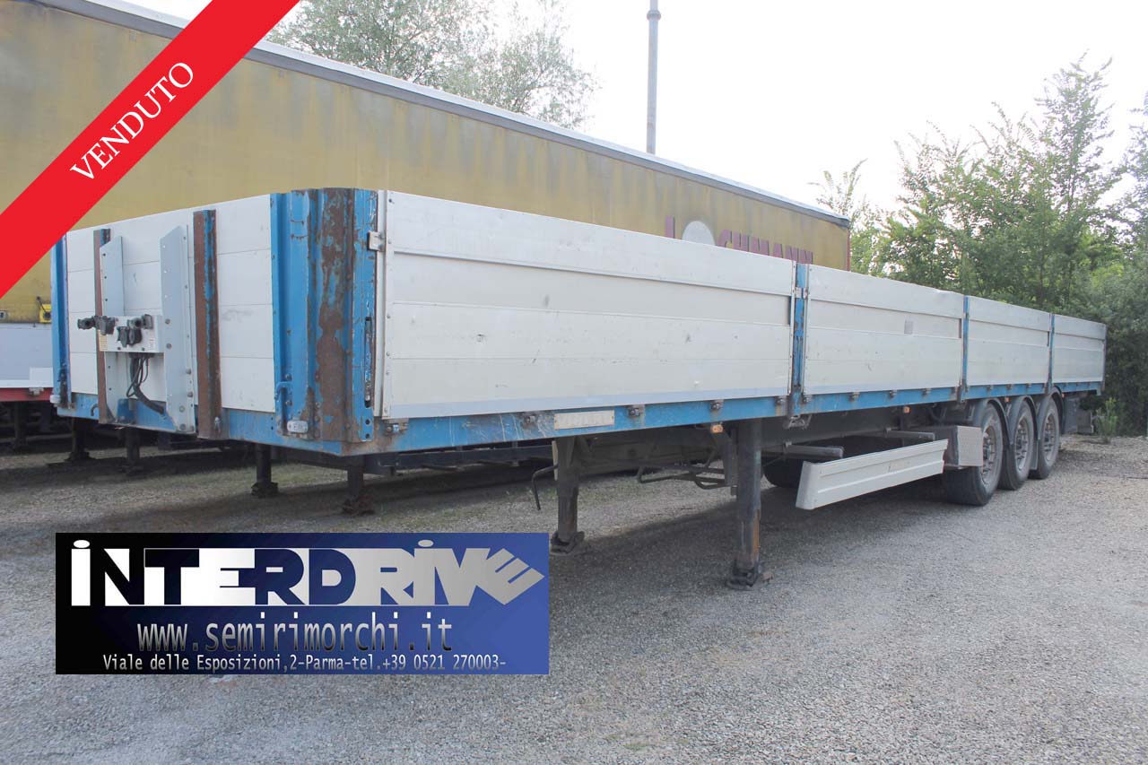 semirimorchio cassonato con sponde viberti usato